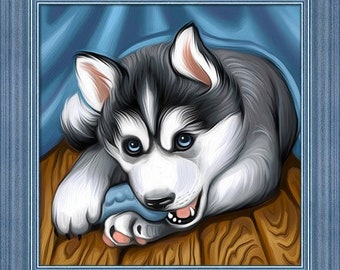 Husky Diamond Painting - Etsy