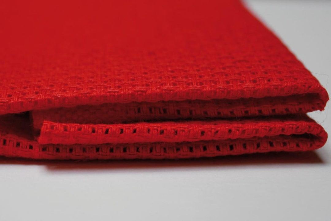 1 Pc Red Cotton Aida 16 Count 50x50cm 100% Cotton - Etsy