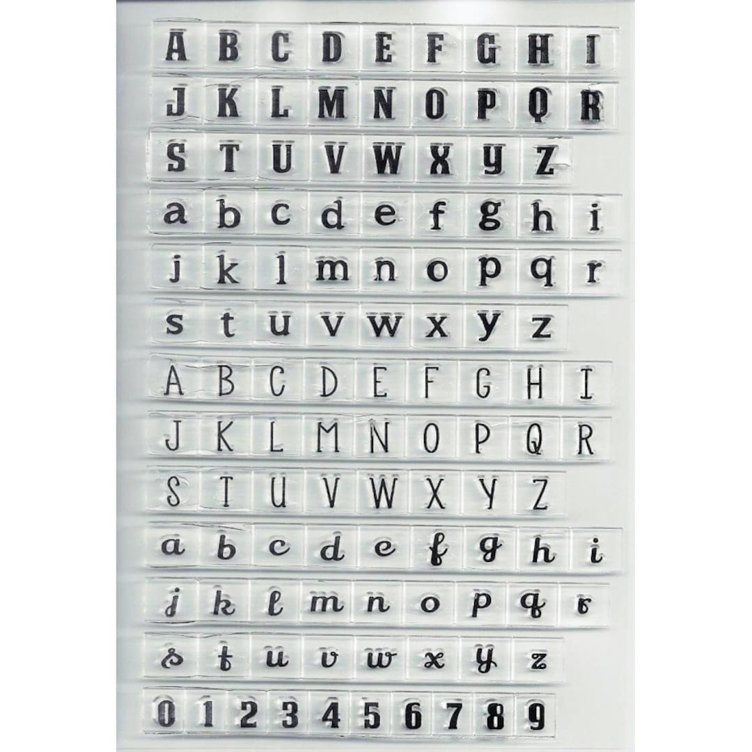Alphabet Clear Stamps for Scrapbooking DIY Silicone Seals Card Children ...