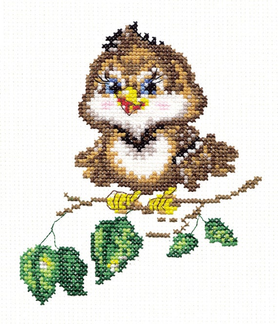Cross Stitch Kit Bird art. 20-03 | Etsy