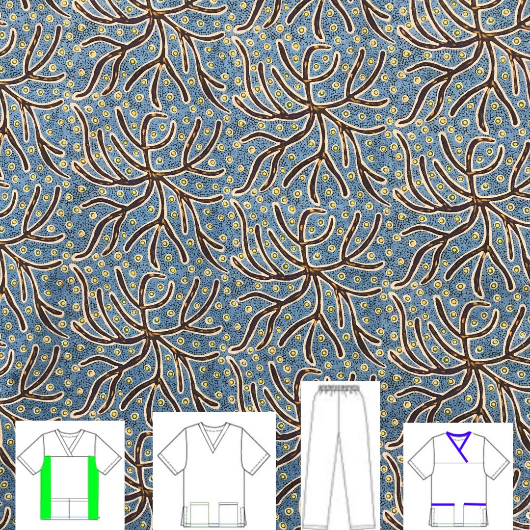 Indigenous Art Unisex Scrub Tops and Pants | 11 Sizes | 3 Top & 2 Pant ...