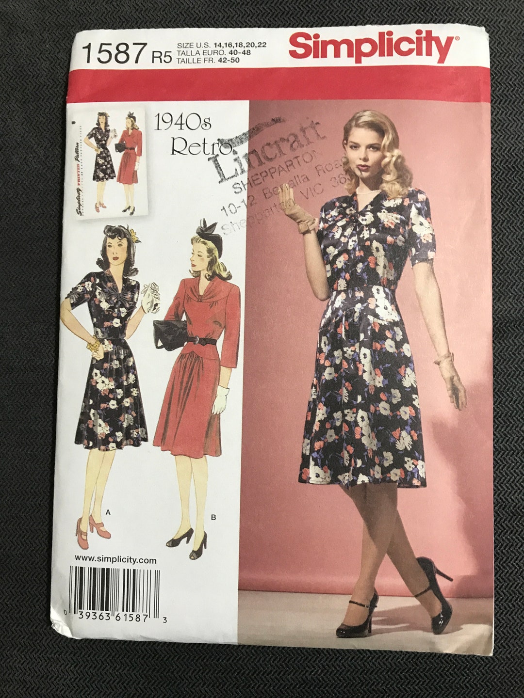 1940's Simplicity Retro Sewing Pattern 1587 out of - Etsy