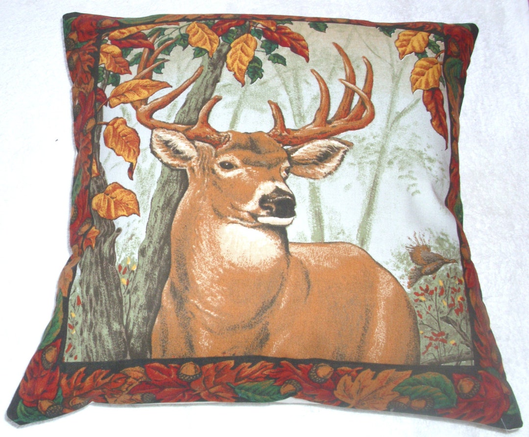A Stag Facing Front Right Cushion Pillow - Etsy UK