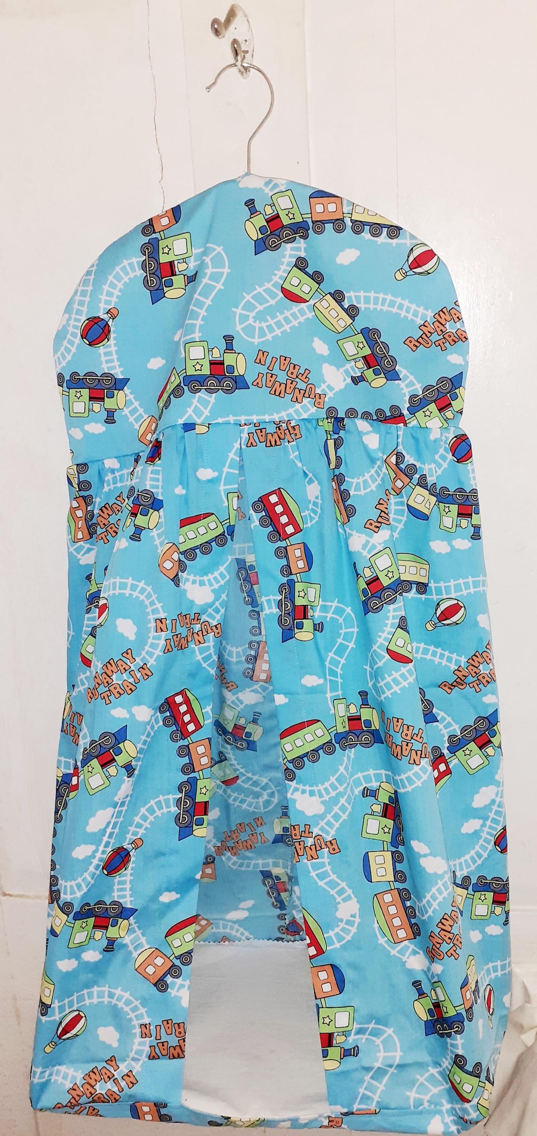 Toy Trains on Bright Blue Nappy/diaper Stacker - Etsy