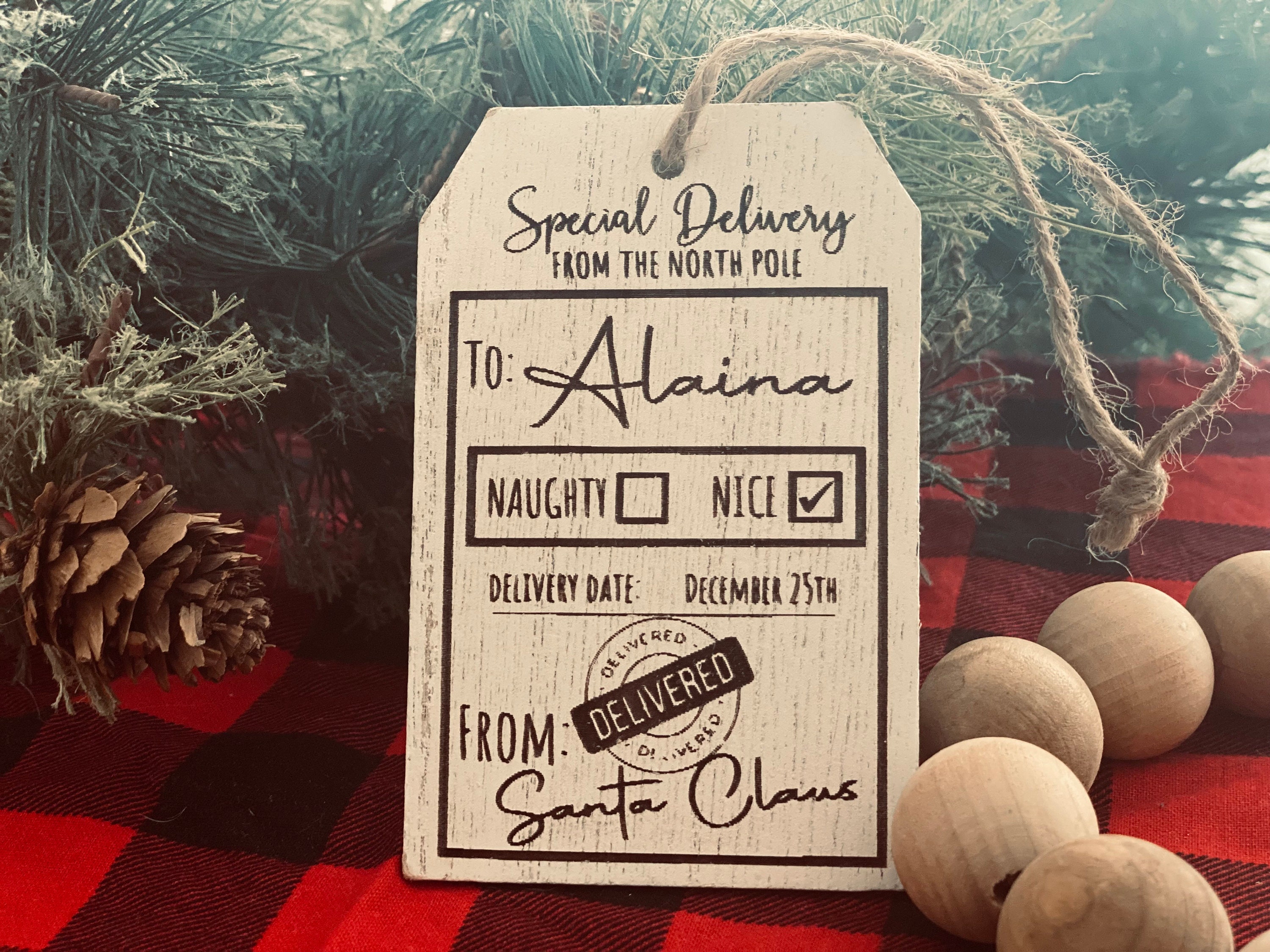 Special Delivery Christmas Tag SVG File ONLY - Etsy