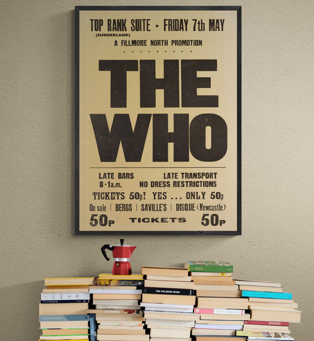 THE WHO Concert Poster / Handbill Top Rank Suite, Sunderland - 7 May ...