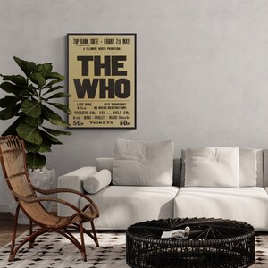 THE WHO Concert Poster / Handbill Top Rank Suite, Sunderland - 7 May ...