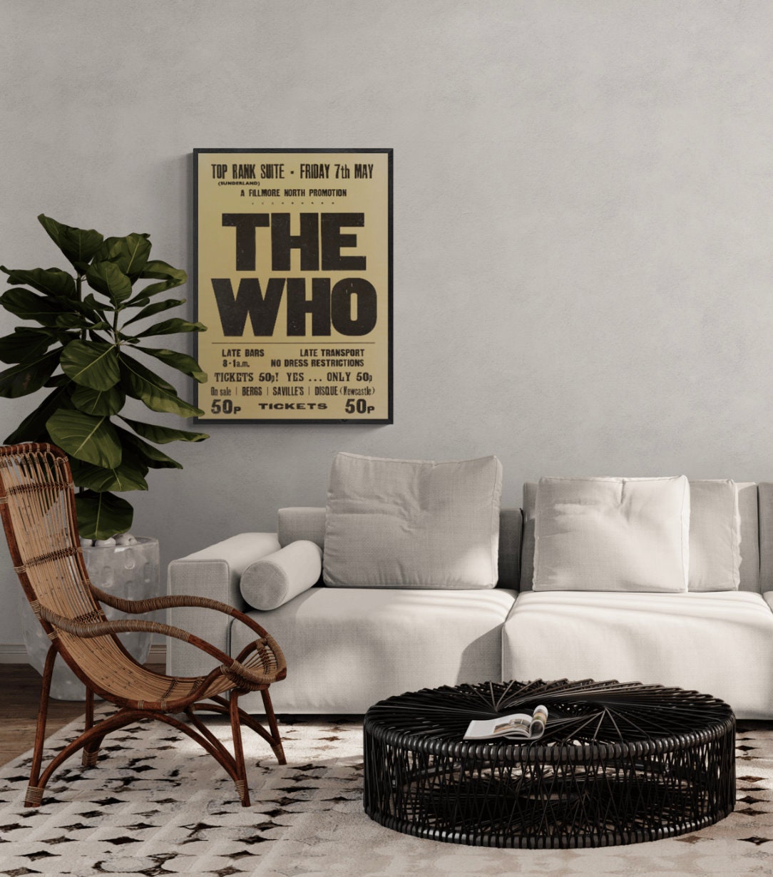 THE WHO Concert Poster / Handbill Top Rank Suite, Sunderland - 7 May ...
