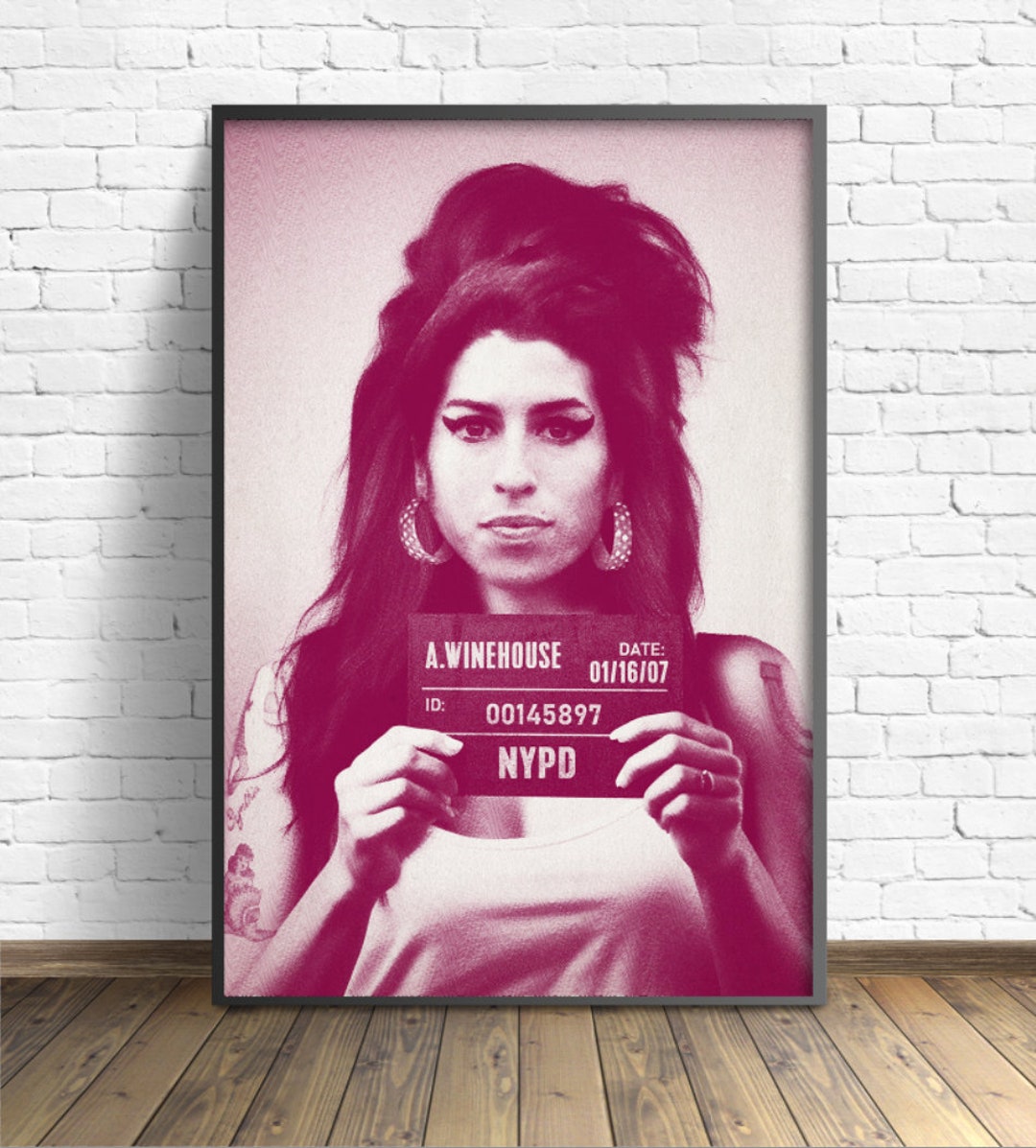 Amy Whine House Mugshot New York Magenta - Etsy