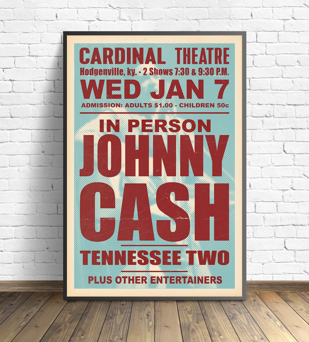 Johnny Cash & the Tennessee Two 1959 Cardinal Theatre Concert Poster - Etsy