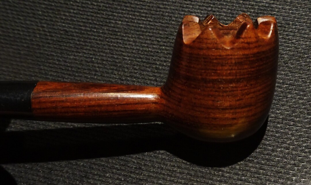 Retro Gold Tokens Handmade Beautiful Rosewood Smoking Pipe Small Handy ...