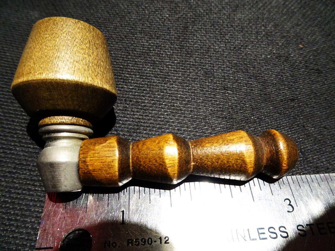 Retro Gold Tokens Handmade Beautiful DARK Wood Smoking Fat Boy Pipe ...