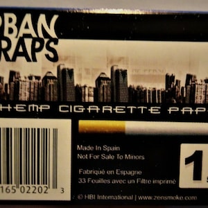 1 Pack Urban Wraps Filter Appearance Printed 1 1/2 Rolling Papers 33 ...