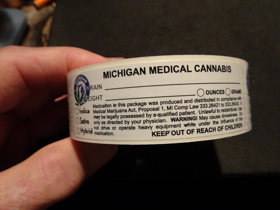 Michigan | Medical Cannabis Warning Label | Compliance Labeling State ...