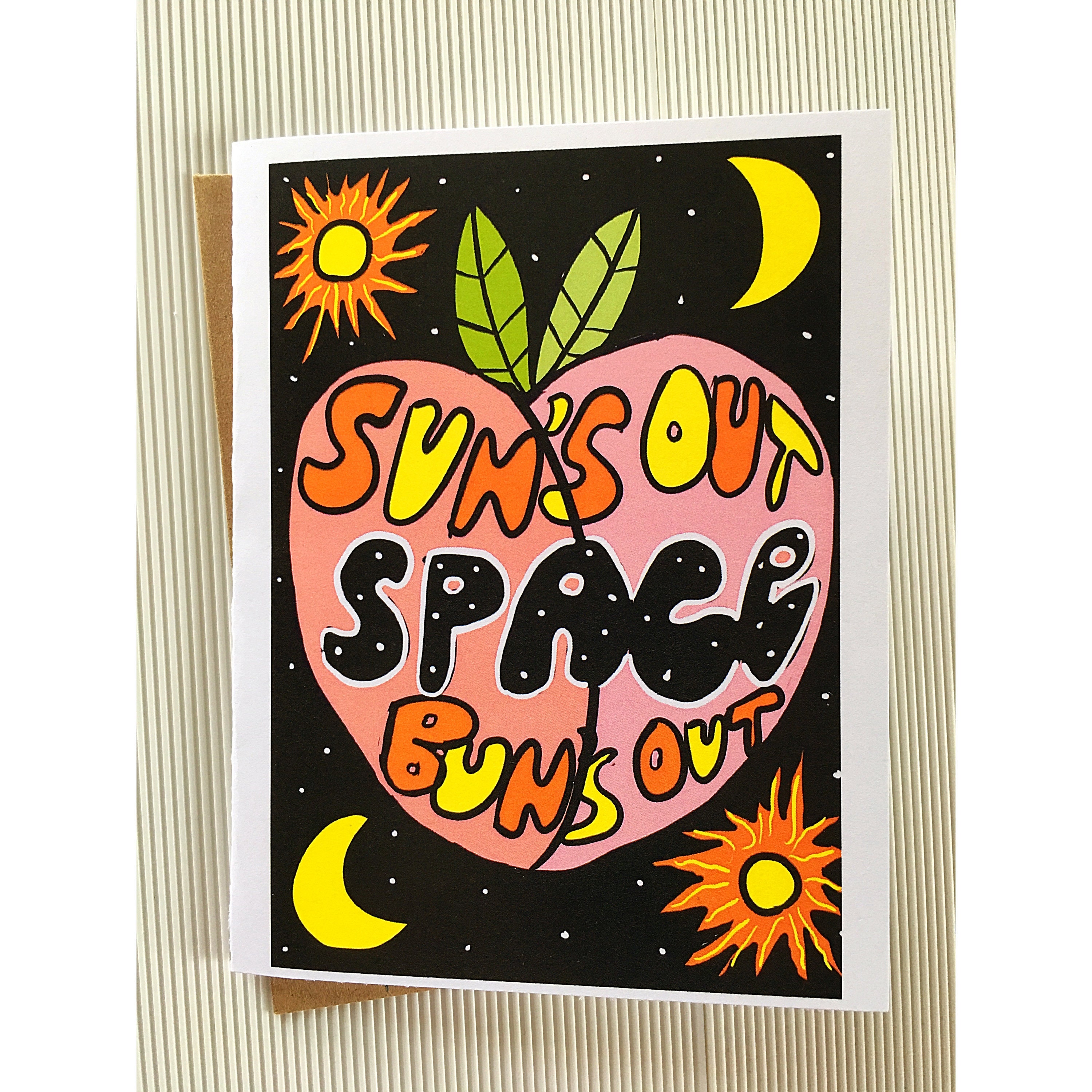 Peach Butt Card, Suns Out Space Buns Out ,nice Butt Card ,relationship ...