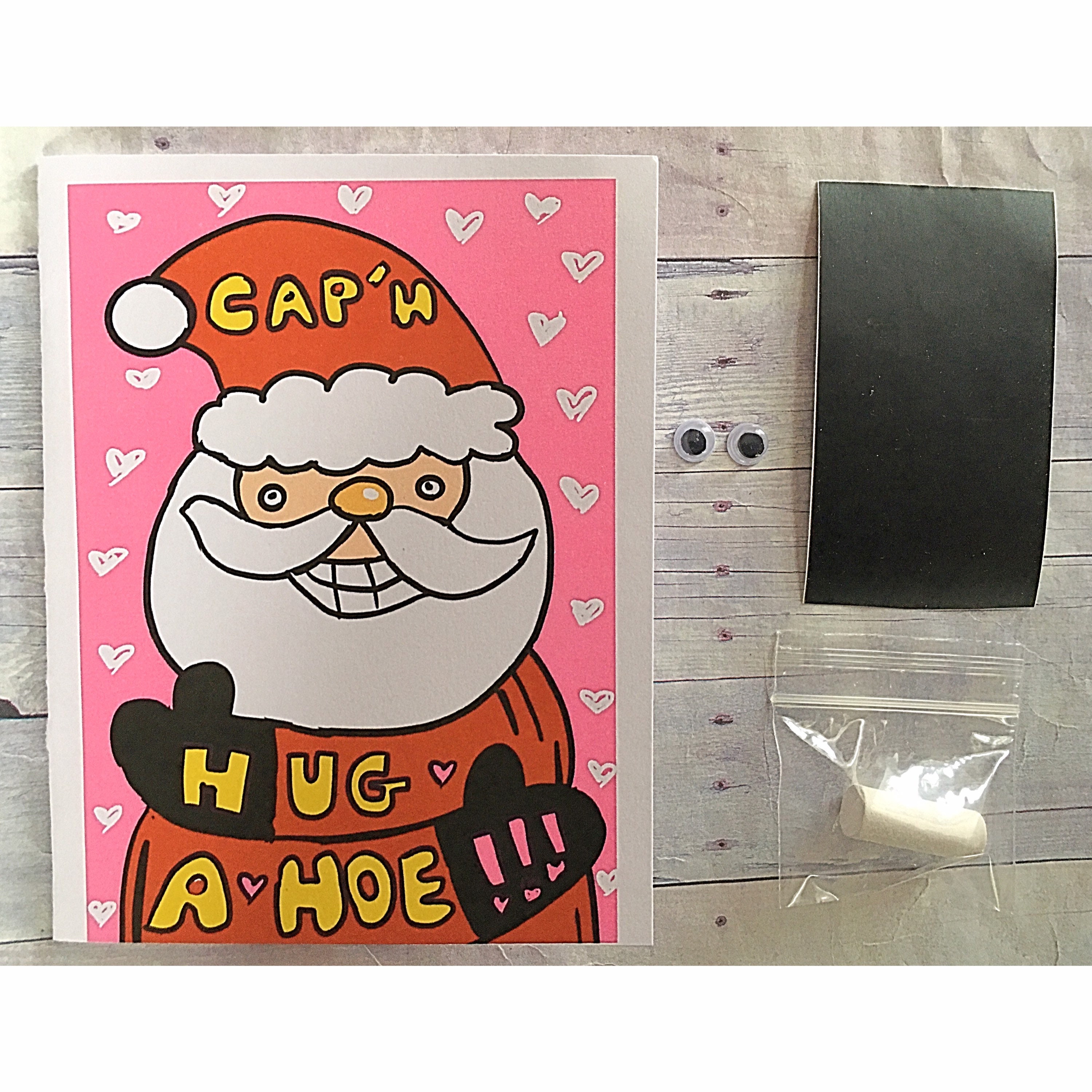 Capn Hug-a-hoe Santa Hug Card Funny Christmas Card, Funny Xmas Card ...