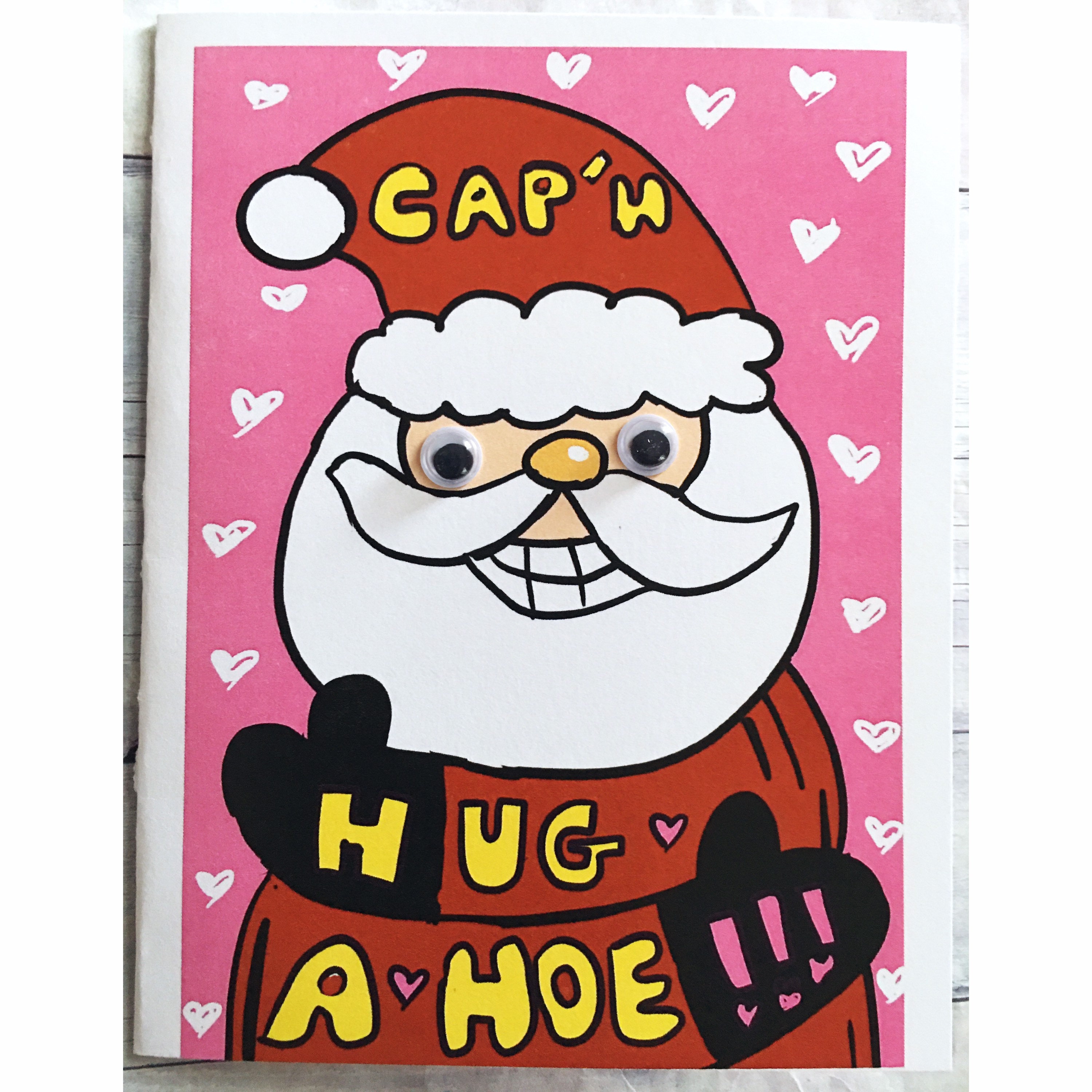 Capn Hug-a-hoe Santa Hug Card Funny Christmas Card, Funny Xmas Card ...
