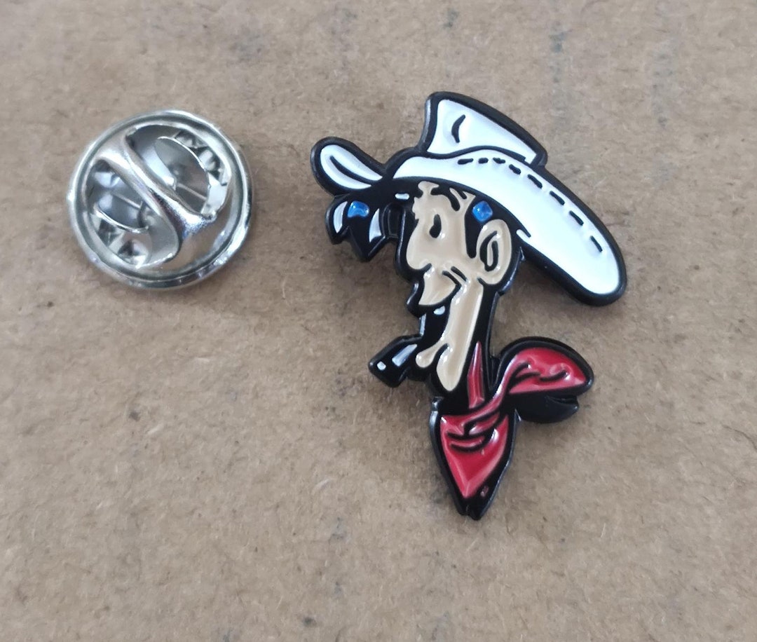 Lucky Luke Pin Classic Style max.dim 25mm Enamel Metal Lapel Pin Badge ...