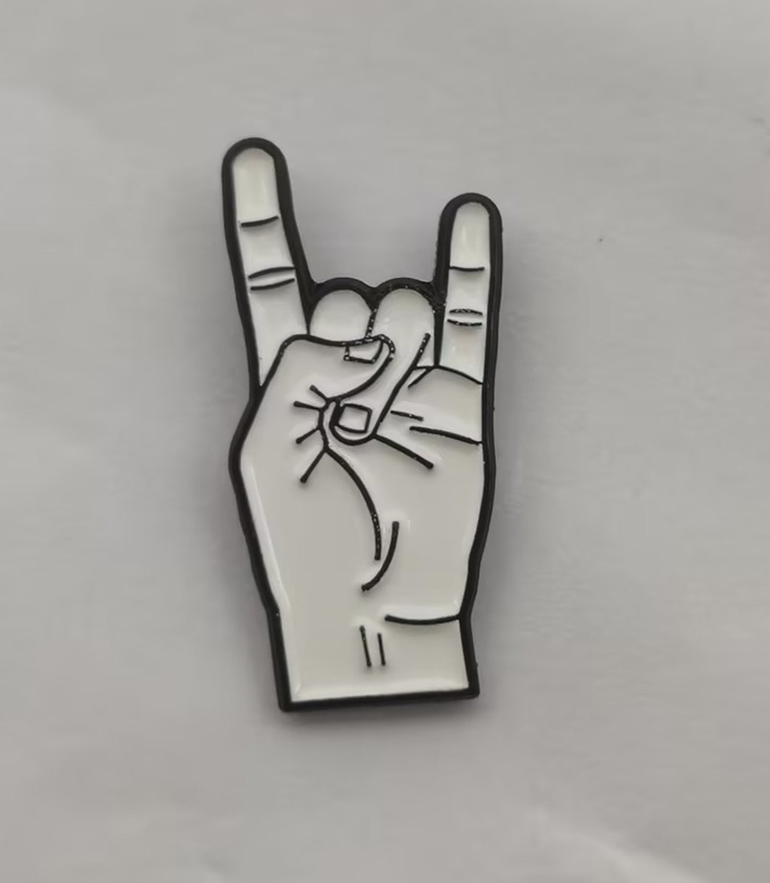 The *rock N Roll* or "rock* Finger Pin White (max. Dim. 25mm) - Enamel ...