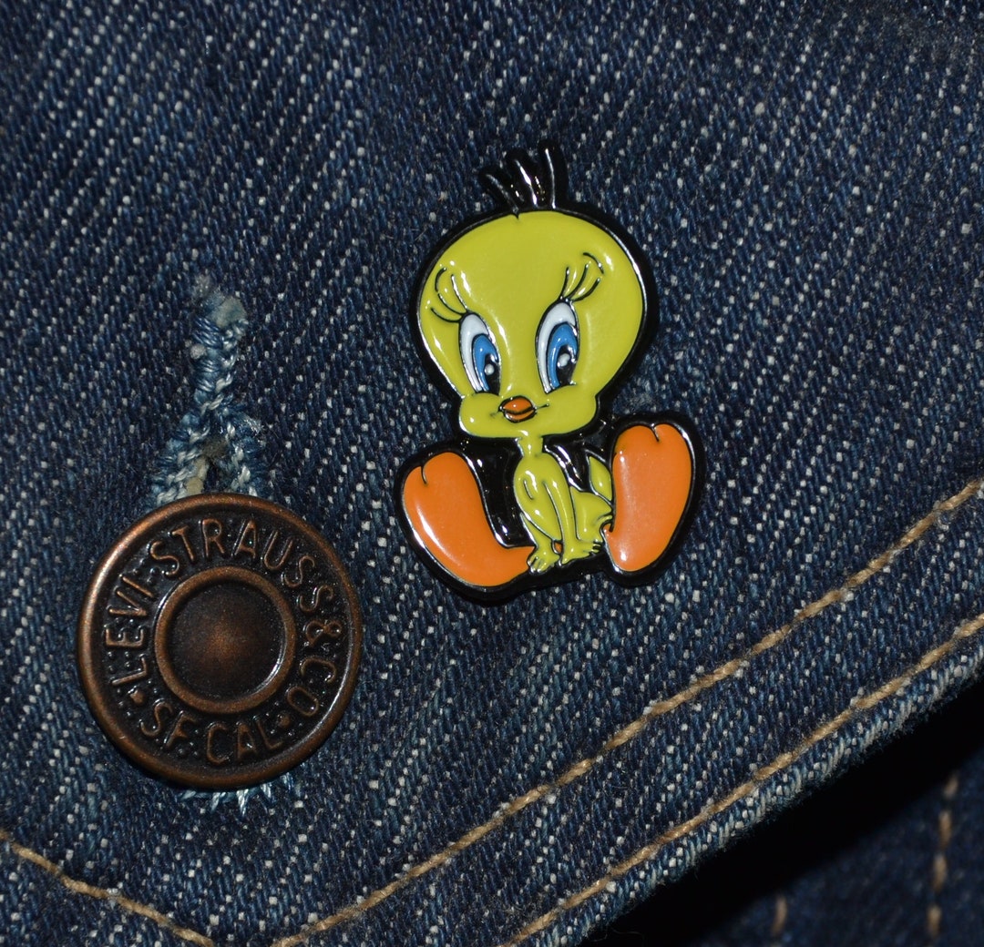 Tweety Style Pin (max.dim 25mm) - Enamel Metal Lapel Pin Badge MB Tp - Etsy