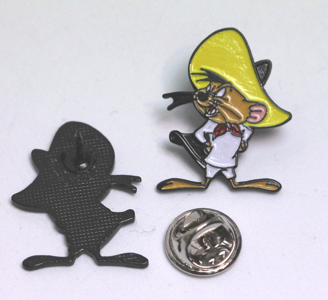 Speedy Gonzales Style Pin (max.dim 25mm) - Enamel Metal Lapel Pin Badge ...