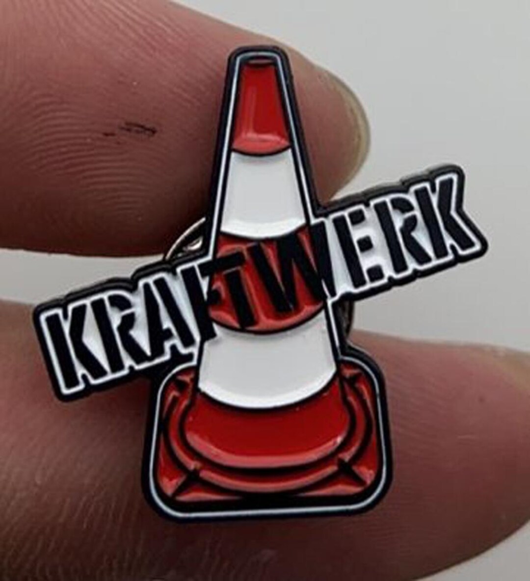 Vintage Kraftwerk Pylon / Pylone / Cone Pin (max.dim 25mm) Enamel Metal ...
