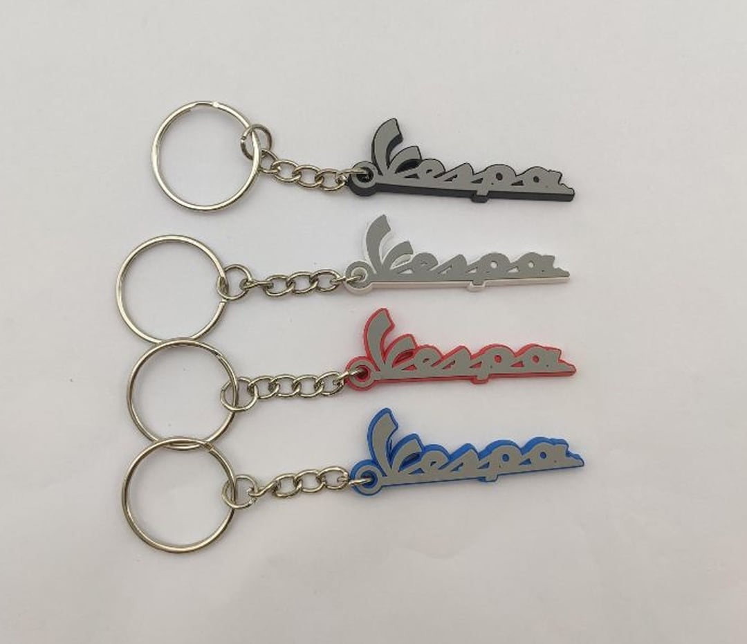 Vespa Soft Key Ring / Key Chain Lightweight, Bendable, Do Not Scratch ...
