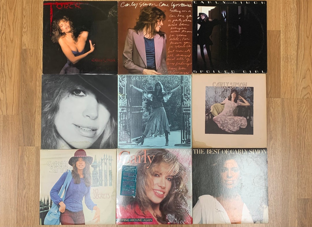 Vintage Vinyl Lot of 9, Carly Simon, Torch, Come Upstairs, Spoiled Girl ...