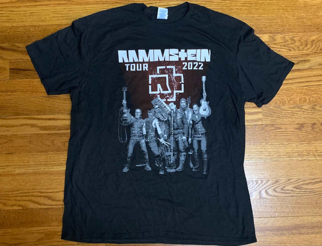 Mens T-shirt Rammstein, Tour 2022, Concert Tshirt, XL Size, Black Color ...