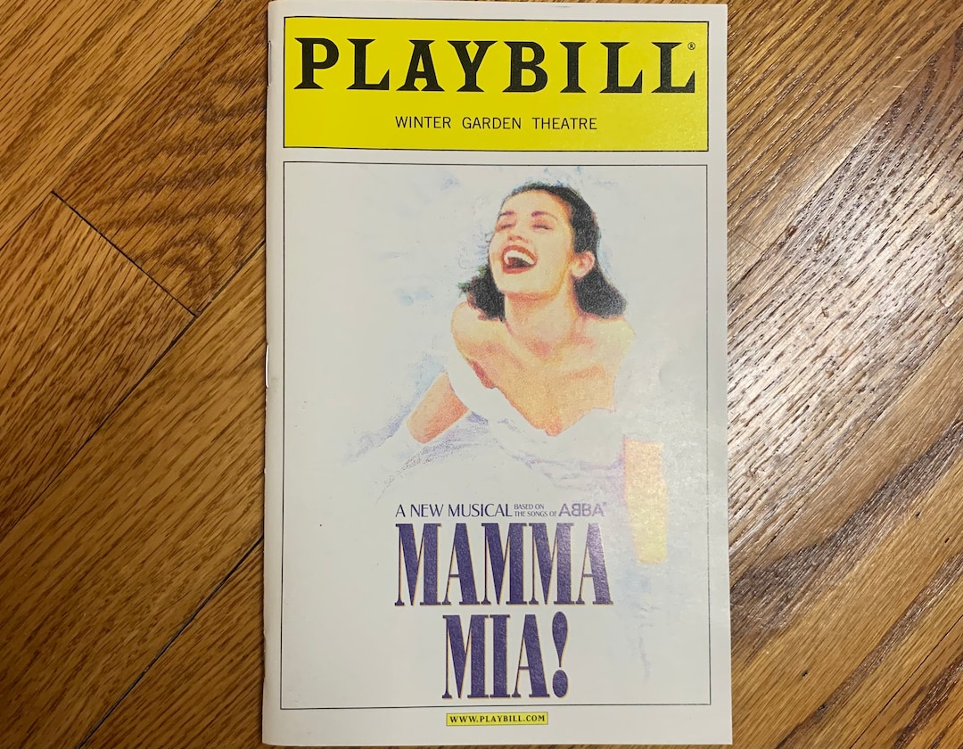 Vintage Playbill Mamma Mia Abba Musical Winter Garden Etsy
