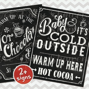 Hot Cocoa Bar Sign, Hand Drawn Chalkboard Hot Chocolate - Etsy