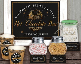 Hot Chocolate Bar Printable Party Pack Kit Instant Download - Etsy