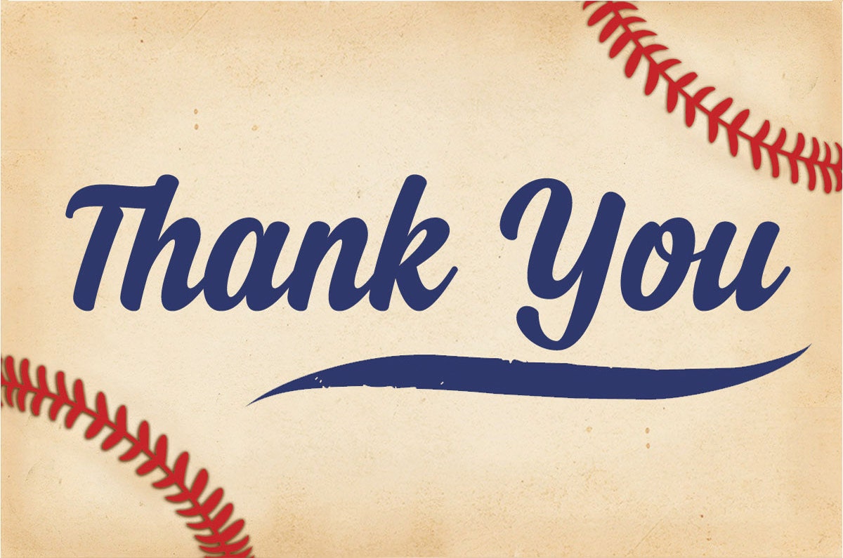Baby Shower Thank You Cards, Baseball Thank You - Etsy