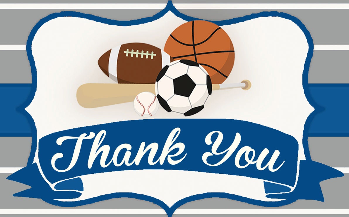 Baby Shower Thank You Cards, Sport Thank You - Etsy