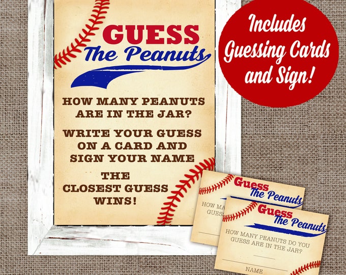 Baseball Guess the Peanuts Game Sign - Etsy