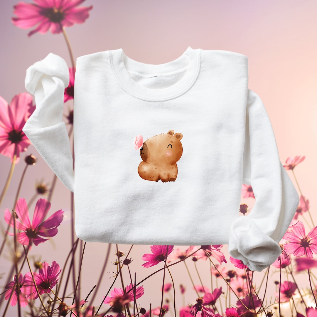Cute Capybara Sweatshirt Capybara Sweatshirt, Trendy Crewneck, Girly ...