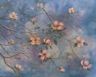 Large floral art | Etsy