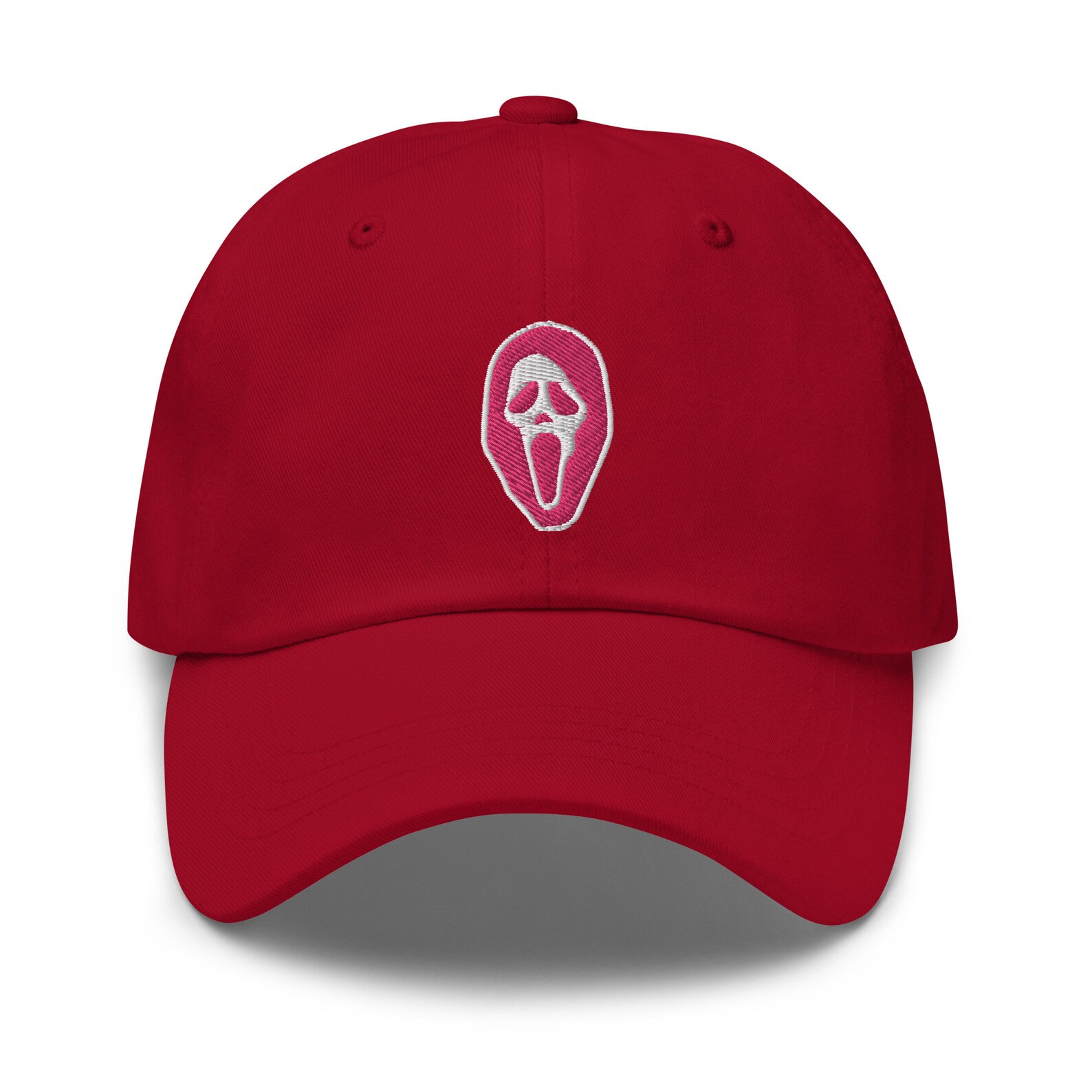 Pink Ghostface Scream Mask Embroidery Dad Hat Goth Scary Horror Movie ...