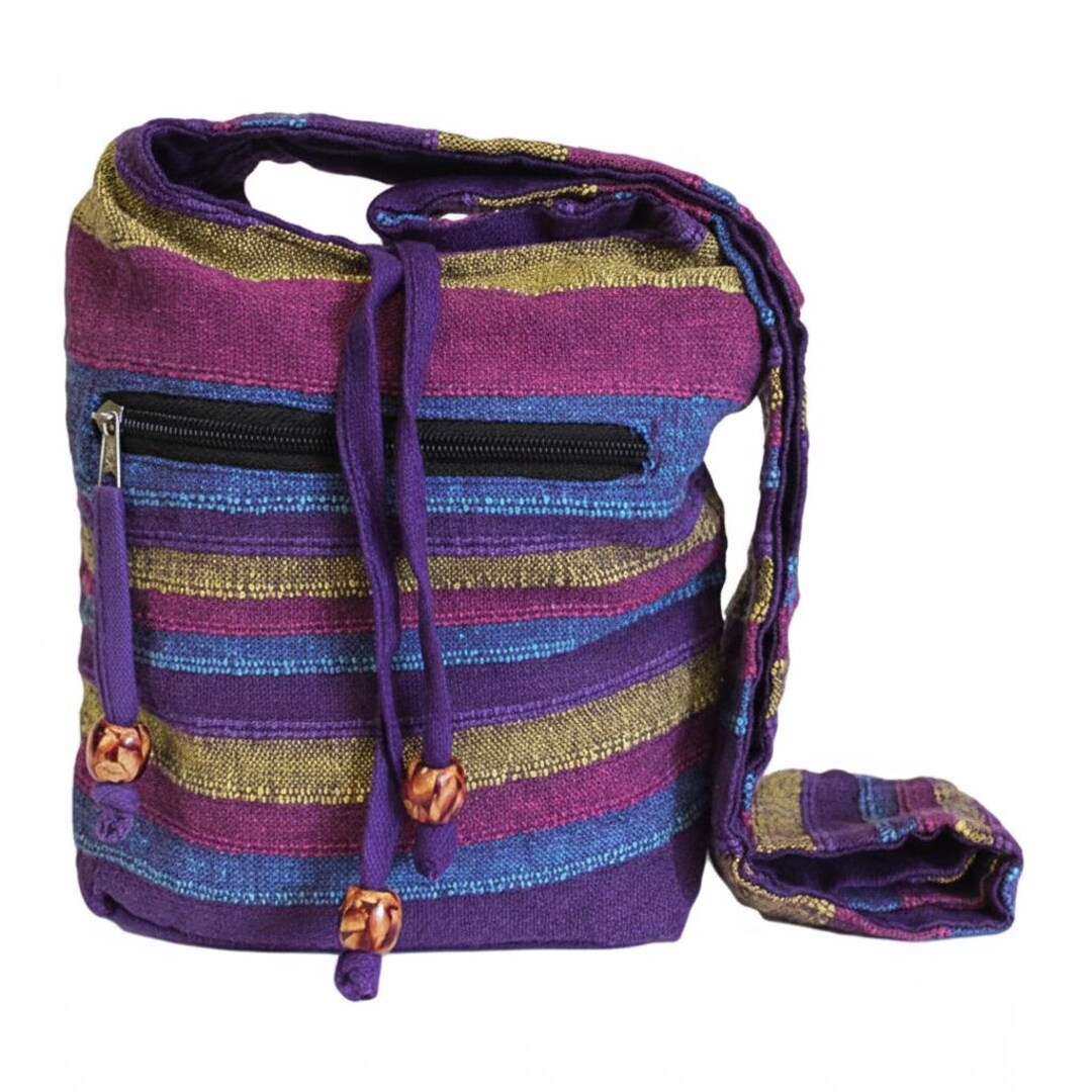 Nepal Cotton Sling Bag: Adjustable Strap, Multiple Pockets (delivery ...