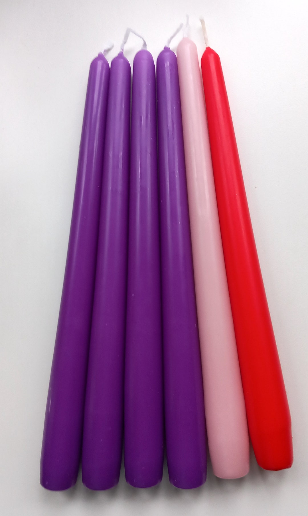 Handmade Easter Lenten/lent Candles - Set of 6 (4 Purple, 1 Pink and 1 ...