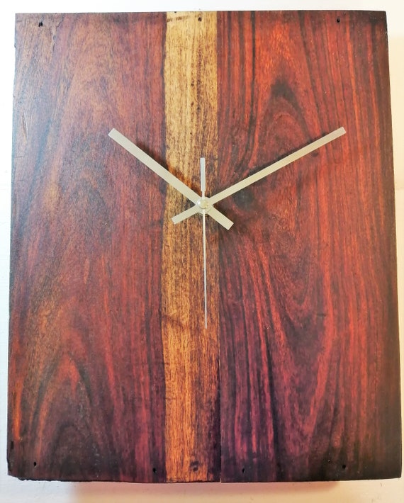 Unique Handmade Sheesham/ Indian Rosewood Wall Clock | Etsy