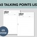 A5 RINGS Talking Points List, PRINTABLE Planner Insert, GTD Inspired ...