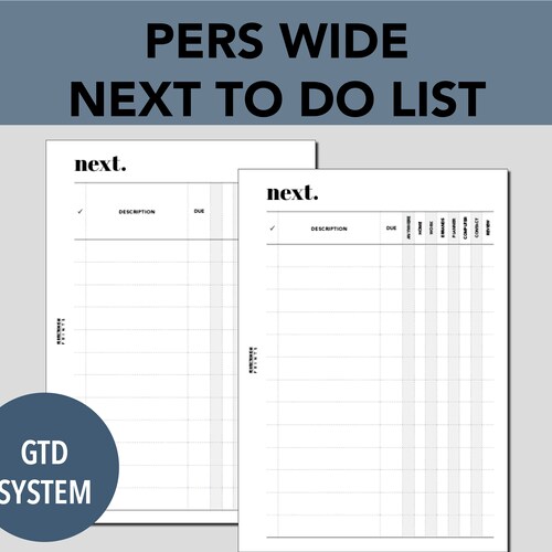 A6 RINGS Next to Do List PRINTABLE Planner Insert List to - Etsy