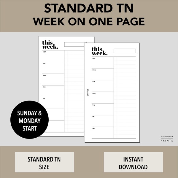 Printable Tn Inserts - Etsy