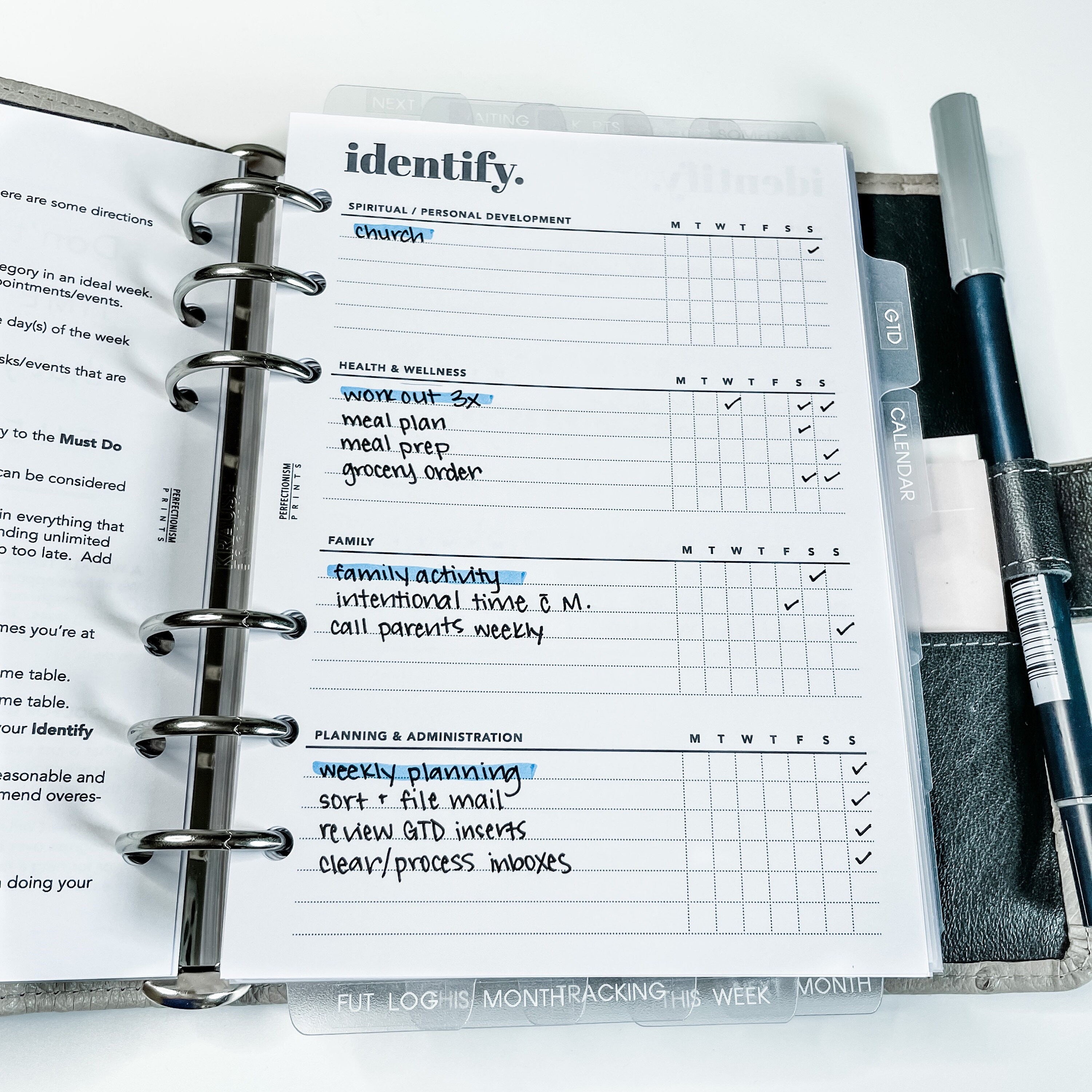 HALF LETTER Ideal Week Bundle PRINTABLE Planner Insert | Etsy