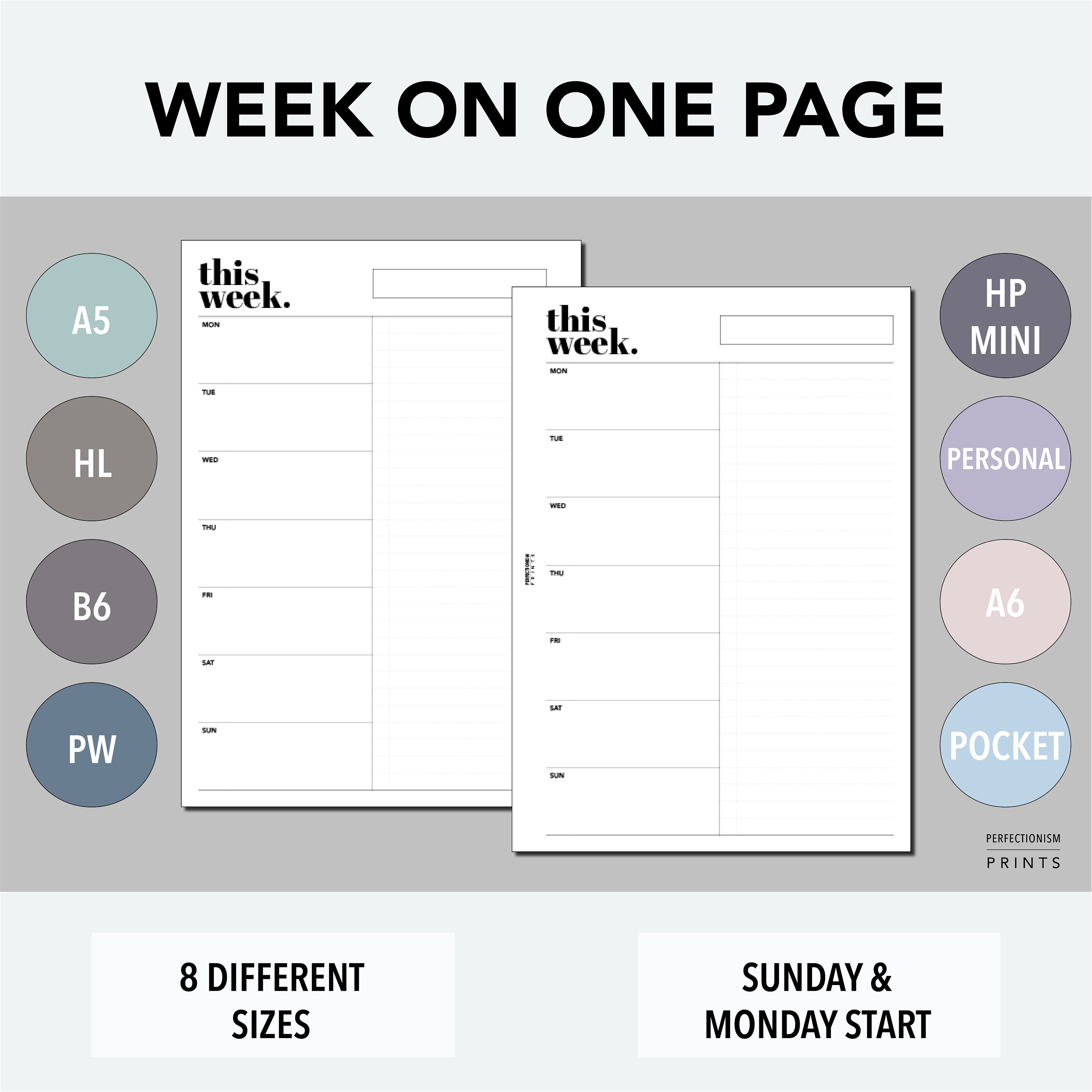 Planner Hopper Bundle PRINTABLE Planner Sampler Minimalist - Etsy