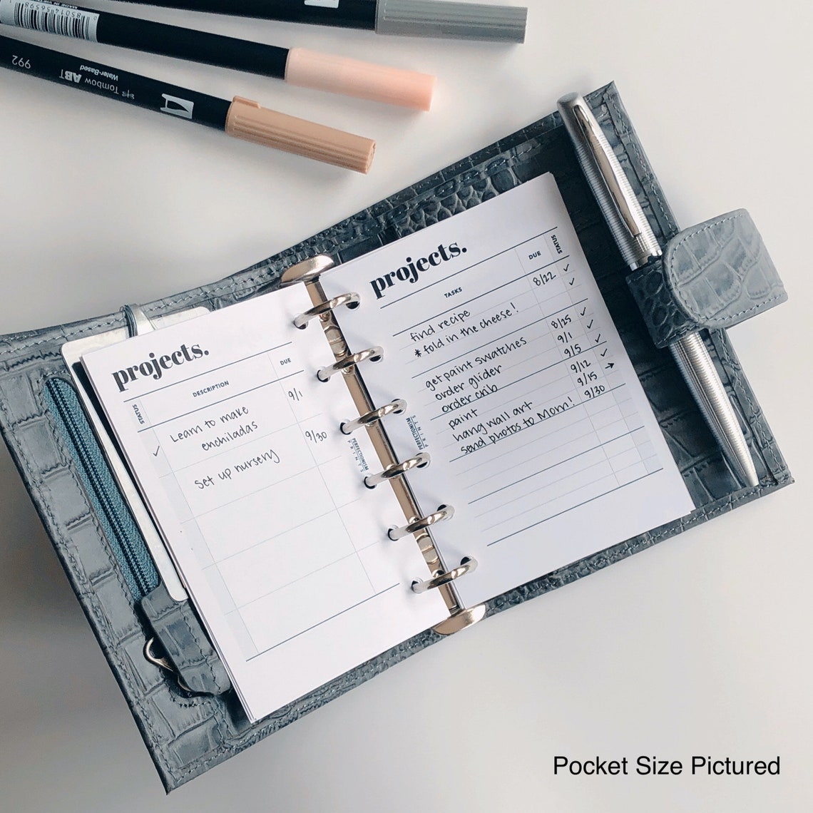 A5 RINGS Projects List PRINTABLE Planner Insert List to Help - Etsy