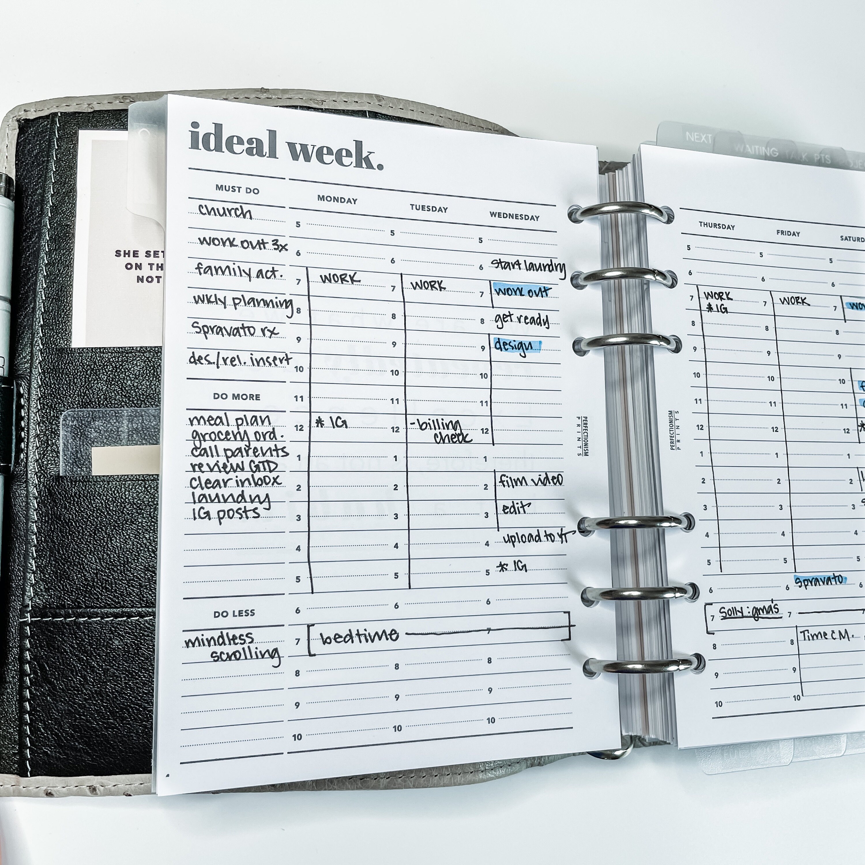 HALF LETTER Ideal Week Bundle PRINTABLE Planner Insert - Etsy