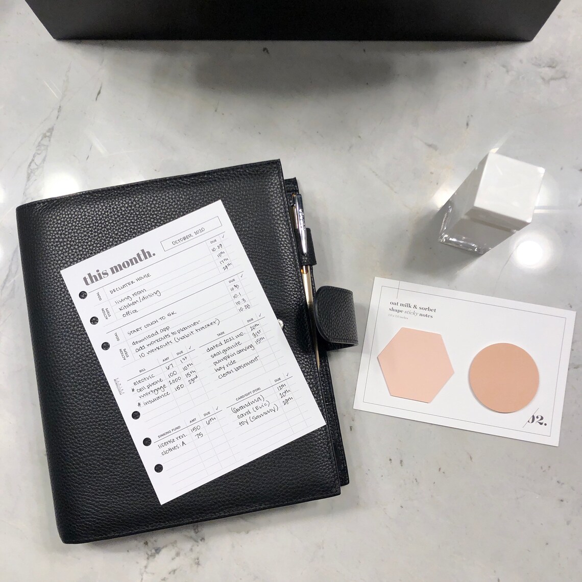 POCKET RINGS Monthly Overview PRINTABLE Planner Insert - Etsy