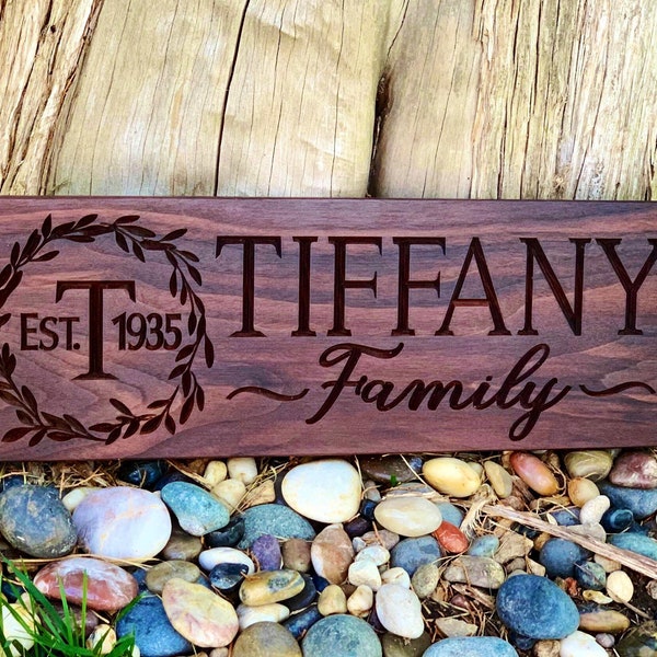 Walnut Wood Sign - Etsy
